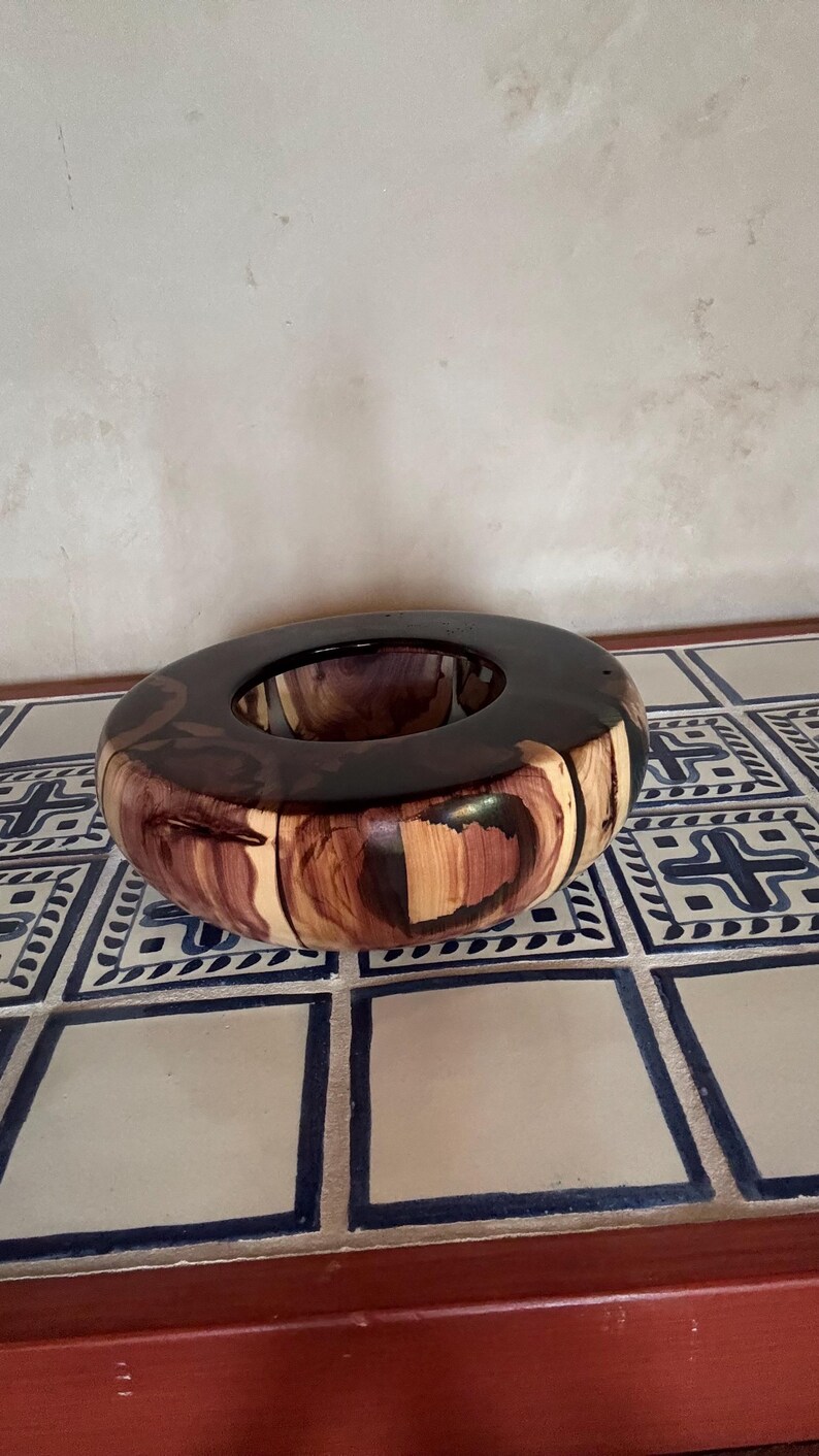 Custom Juniper and Red Blue Epoxy Bowl - Etsy