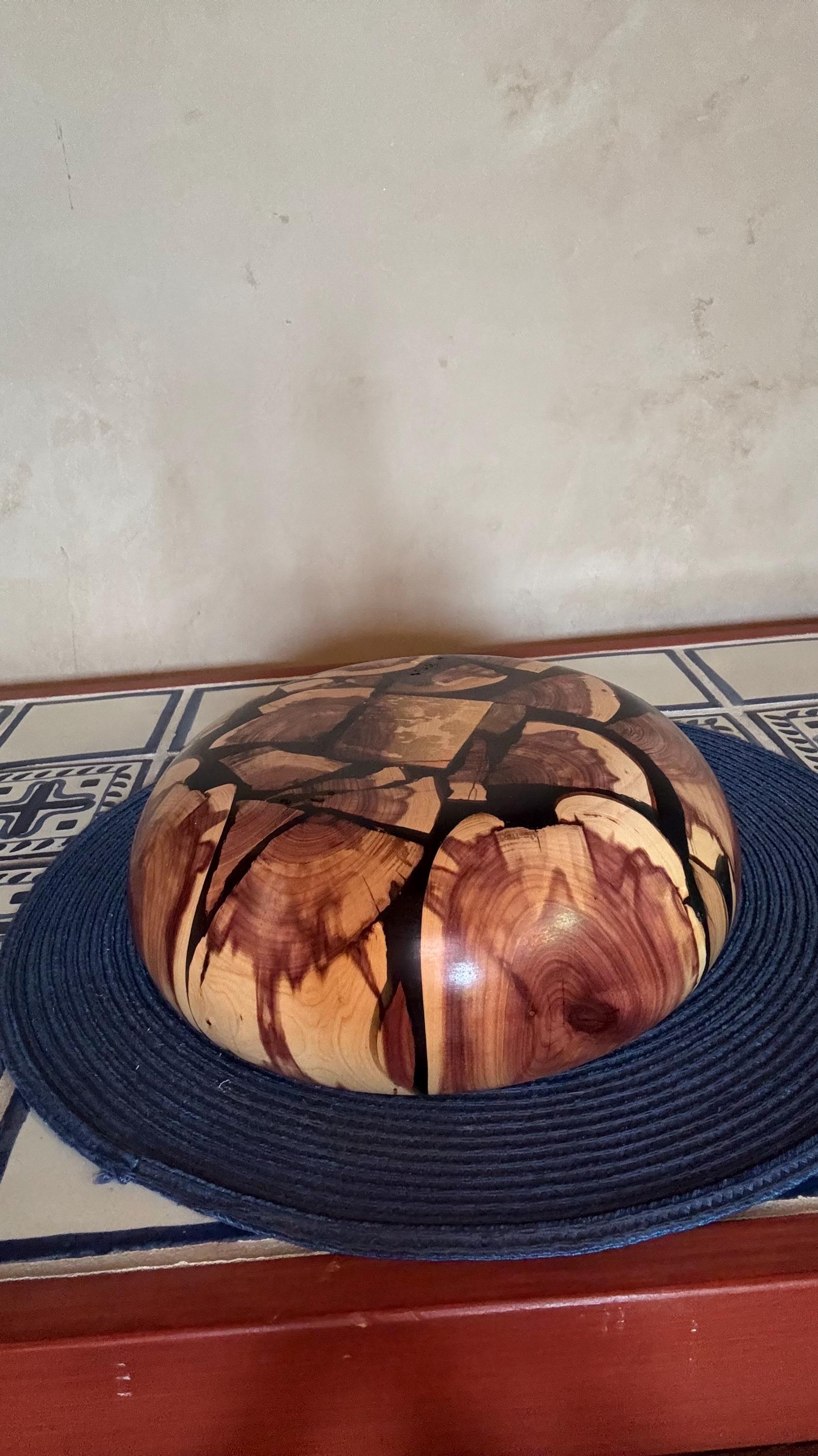Custom Juniper and Red Blue Epoxy Bowl - Etsy