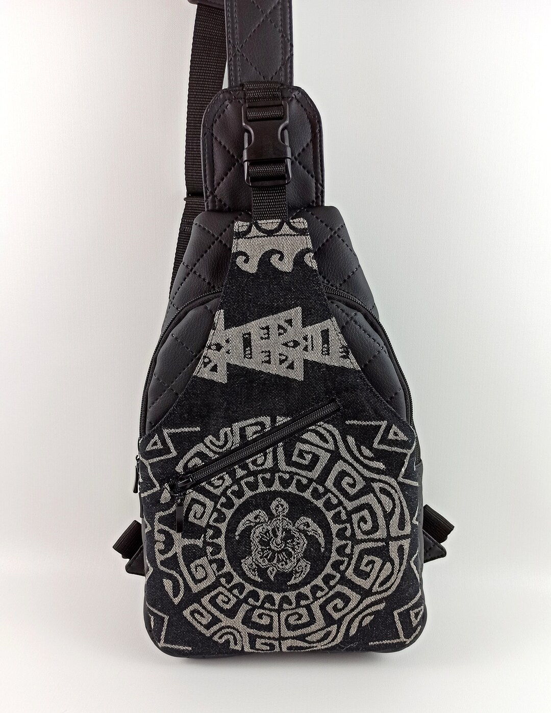 Wayfarer Sling Backpack, Woven Cotton Fabric, One Strap Shoulder ...