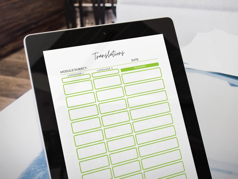 A4 Language Translation Worksheet Printable PDF - Etsy