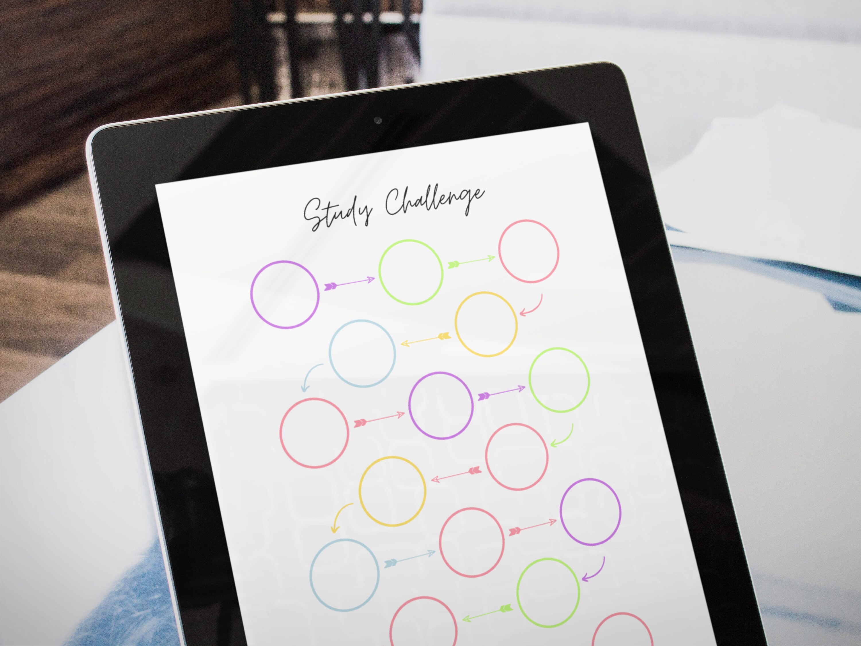 A4 Printable Study Challenge Circle Worksheet | Interactive Study Aid ...