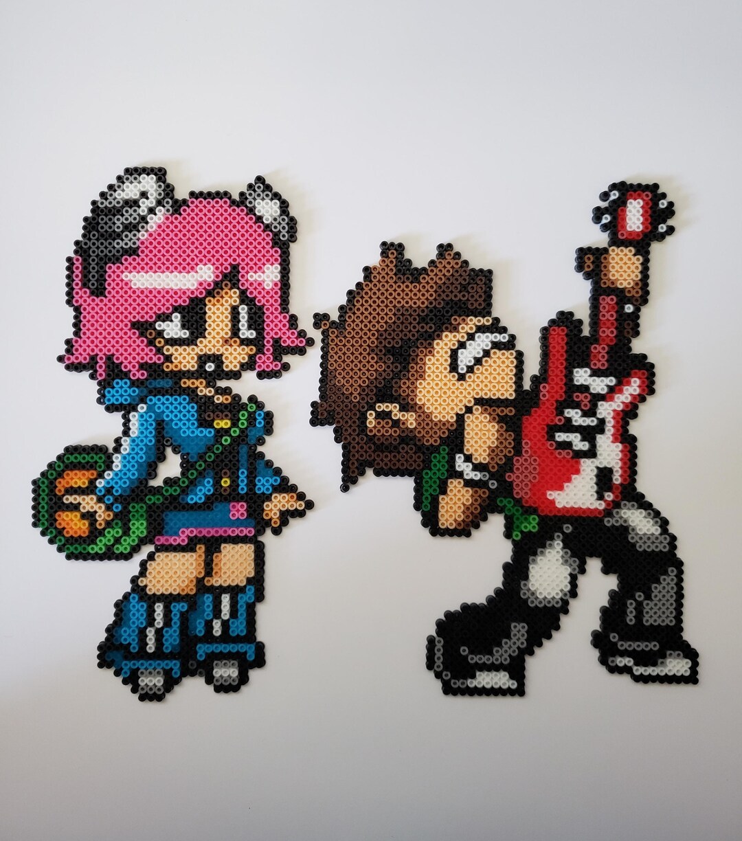 Scott Pilgrim and Ramona Flowers Mini Perler Bead Art - Etsy