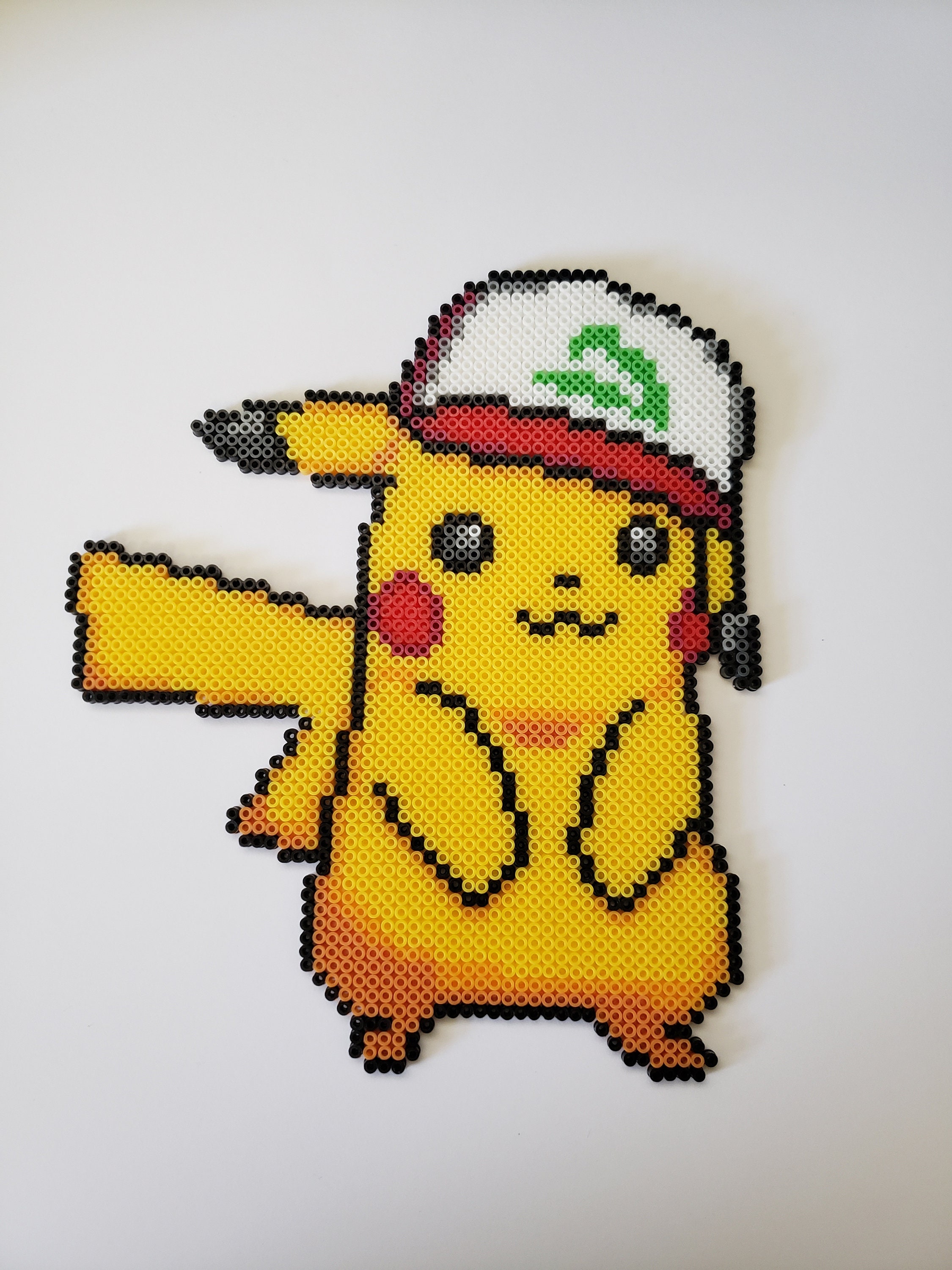 Pikachu Wearing Ash's Hat Sprite Mini Perler Bead Creation - Etsy