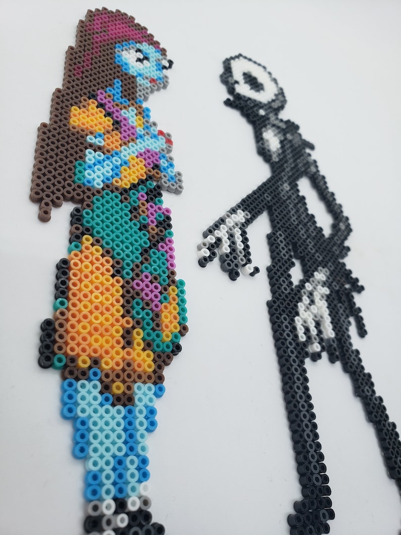Jack and Sally NMBC MINI Perler Bead Creations - Etsy