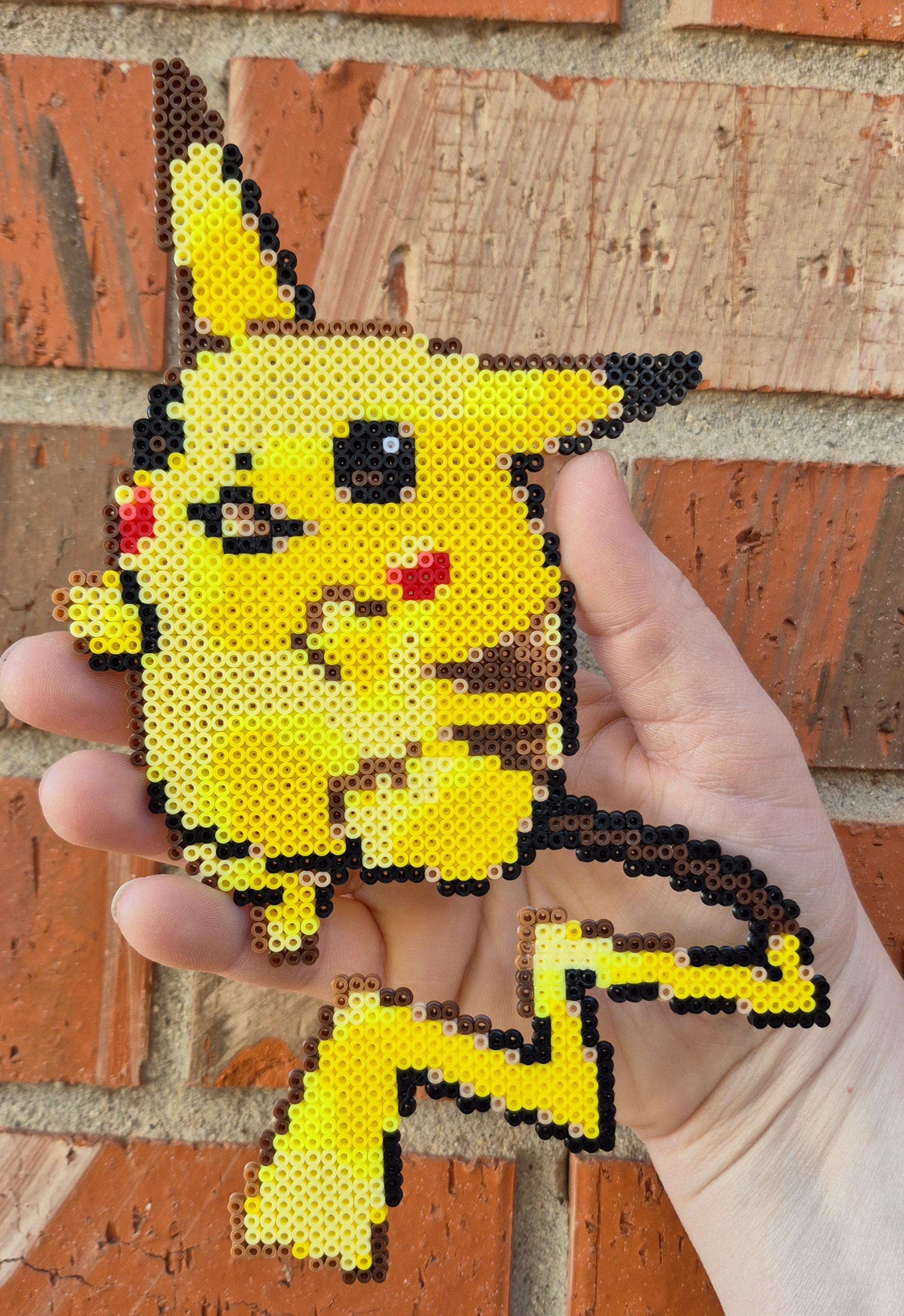 Perler Pikachu Pokemon, Mini Perler Bead Sprites, Gamer Gift, 8 Bit ...