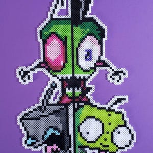 Invader Zim Sprite Mini Perler Bead Creation - Etsy