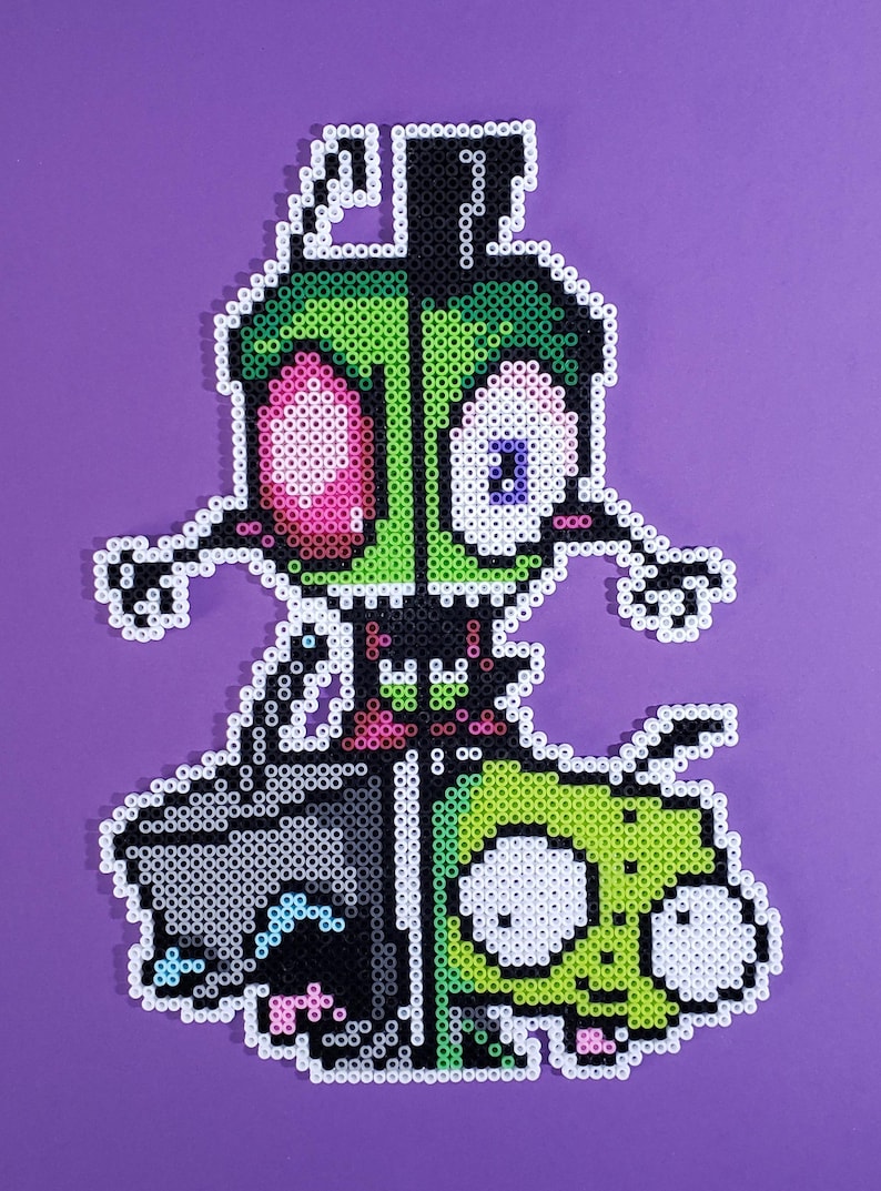 Invader Zim Sprite Mini Perler Bead Creation - Etsy