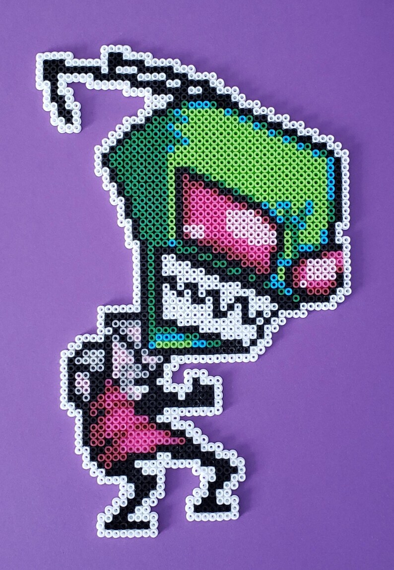 Invader Zim Sprite Mini Perler Bead Creation - Etsy