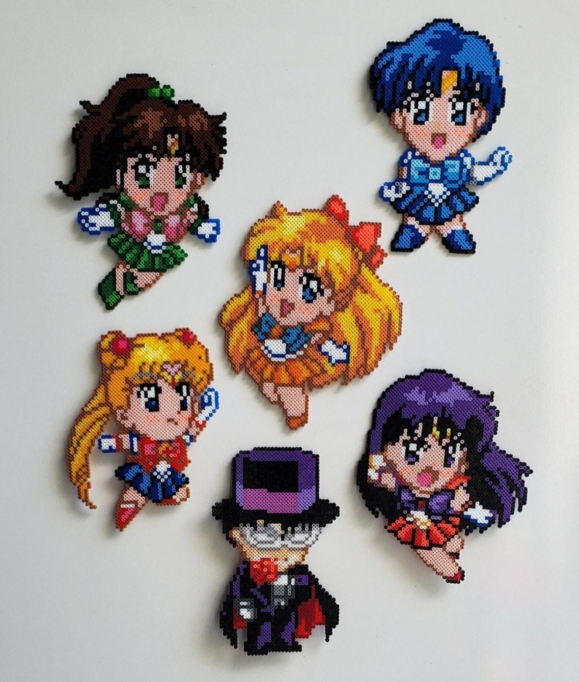 Sailor Neptune - Sailor Moon Mini Perler Bead Creation - Etsy