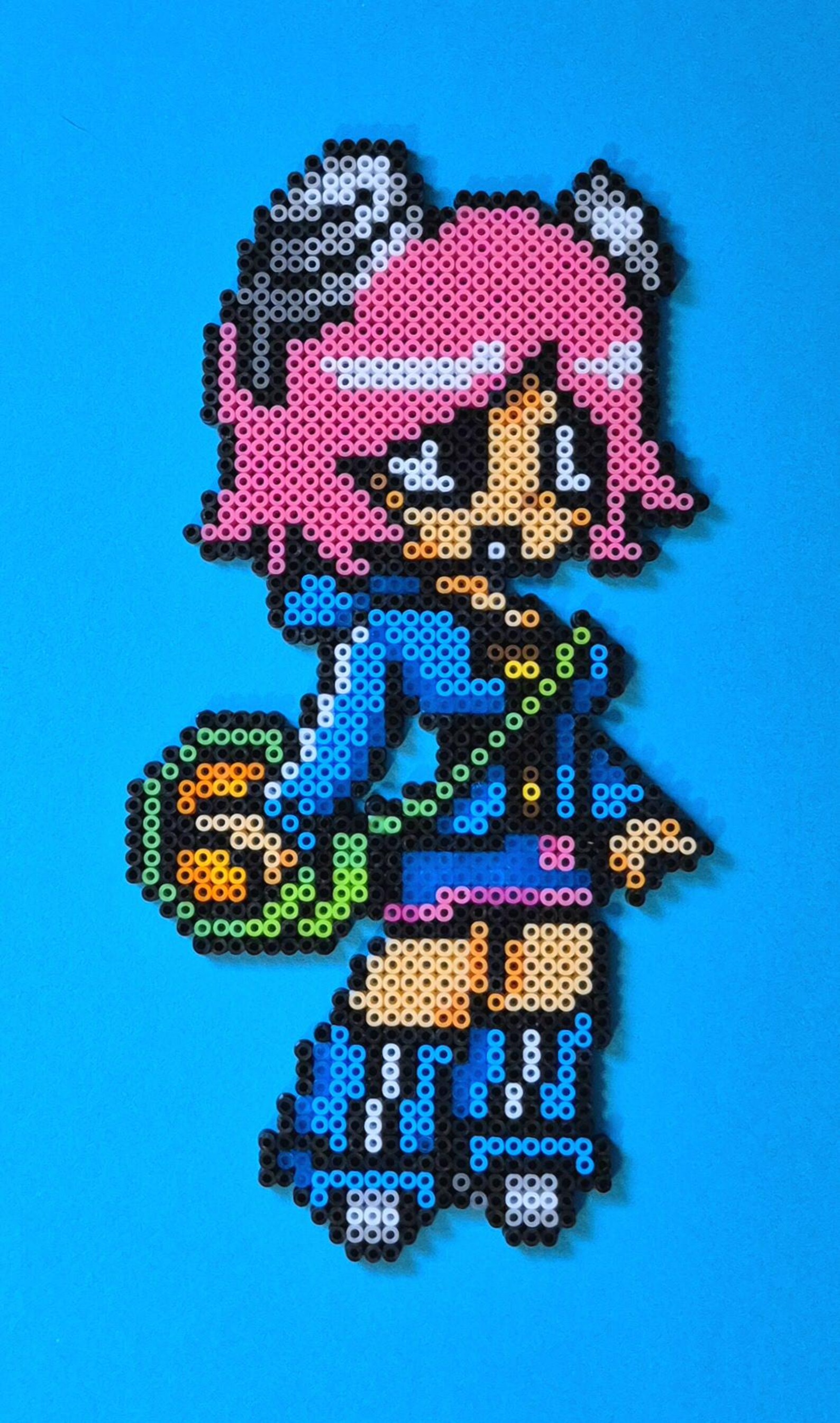 Scott Pilgrim and Ramona Flowers Mini Perler Bead Art - Etsy