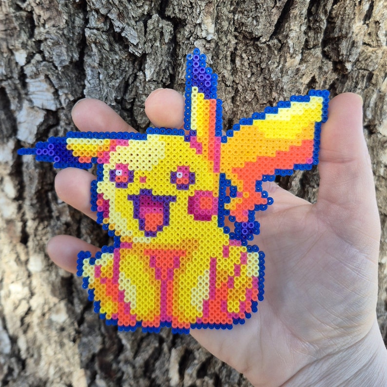 Perler Pikachu Pokemon, Mini Perler Bead Sprites, Gamer Gift, 8 Bit ...