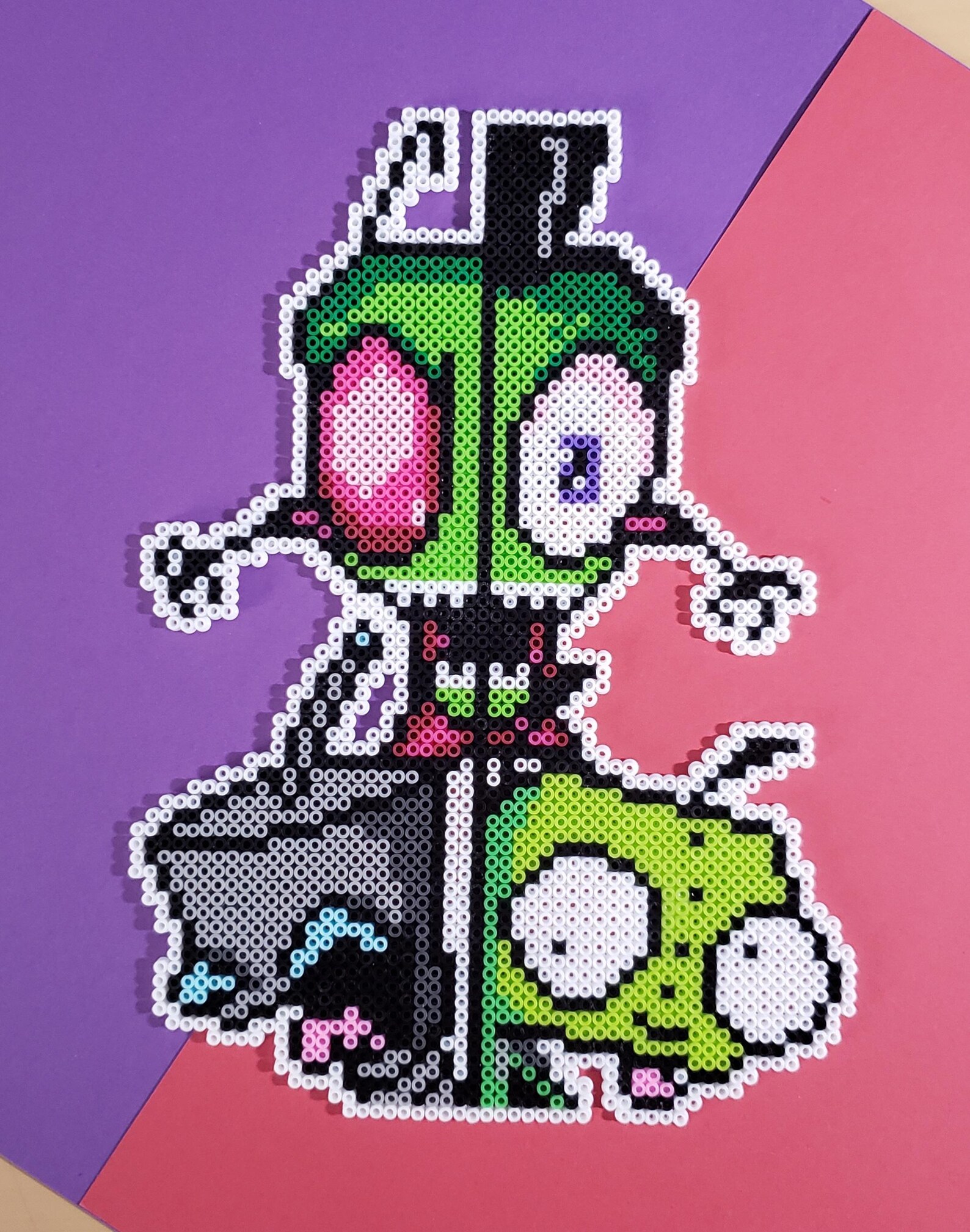 Invader Zim Sprite Mini Perler Bead Creation - Etsy