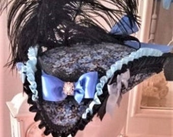 Blue Tricorn Hat - Etsy