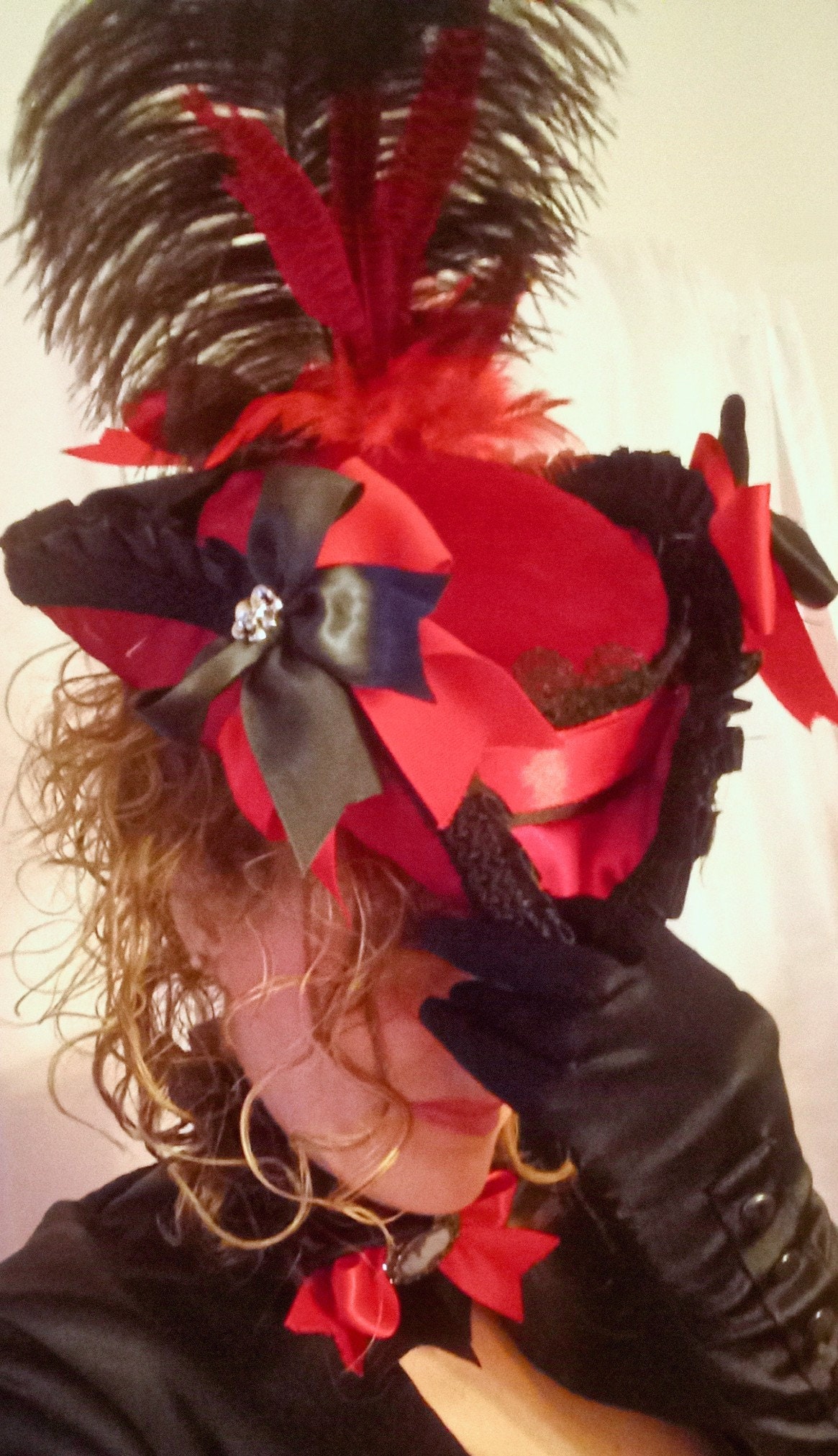 Marie Antoinette/ Rococo/late Baroque Style Ladies Tricorn Hat in Red ...