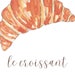 Printable Croissant Art, Printable Kitchen Art, Pastry Printable ...