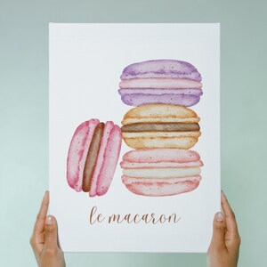 Printable Macaron Art | Printable Kitchen Art | Cafe Art Work | Macaron ...