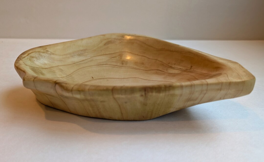 Cypress Wood Catchall Bowl, Asymmetric Upcycled Decor - Etsy