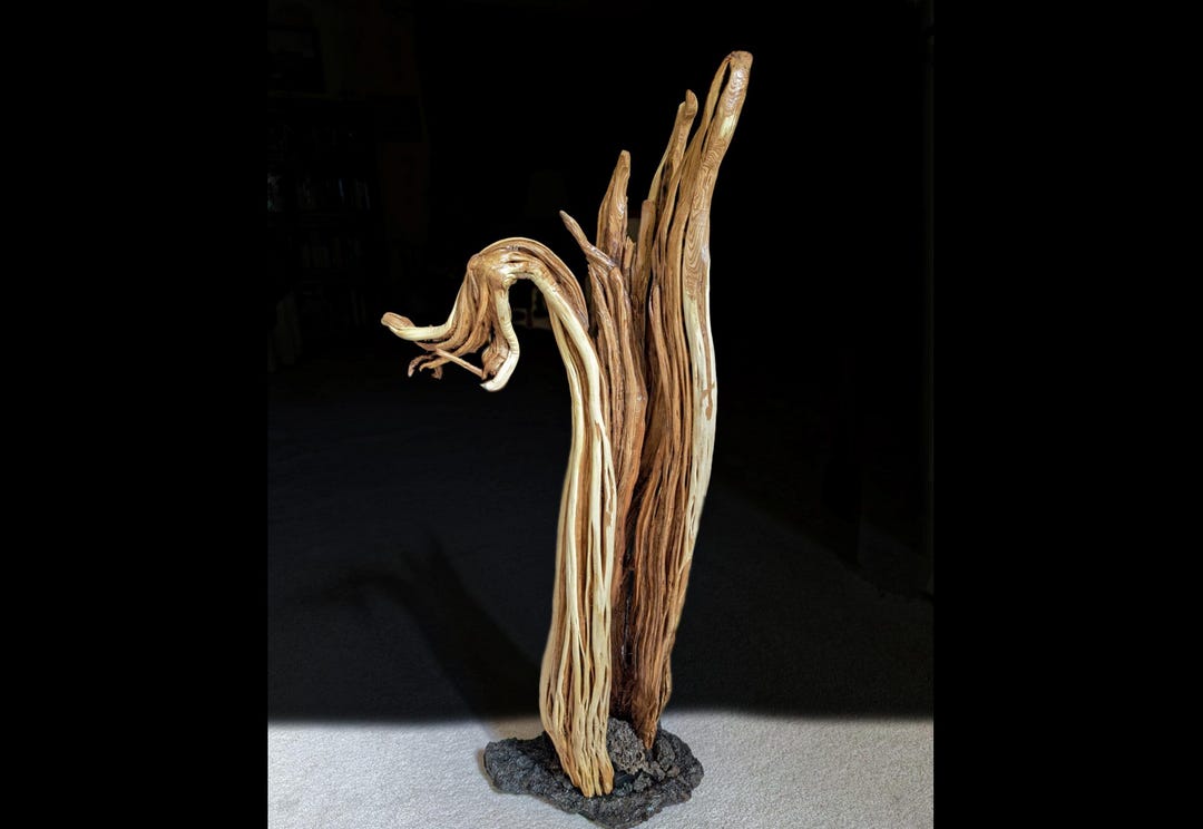 Freeform Wood Sculpture, Sagebrush, Rustic Refined, Matte Finish, 32.5 ...