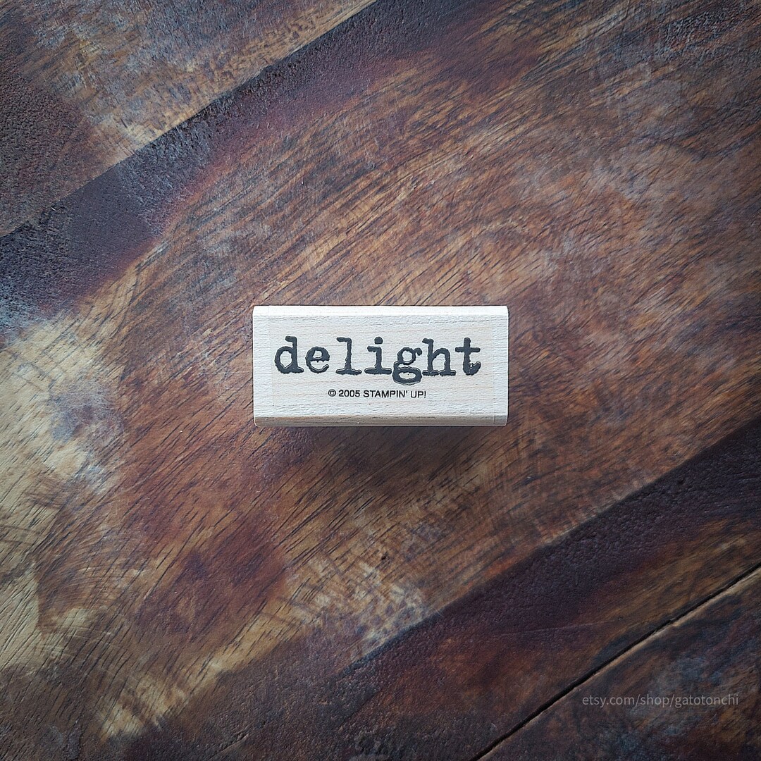 Delight-ful Rubber Stamp, the Word delight - Etsy