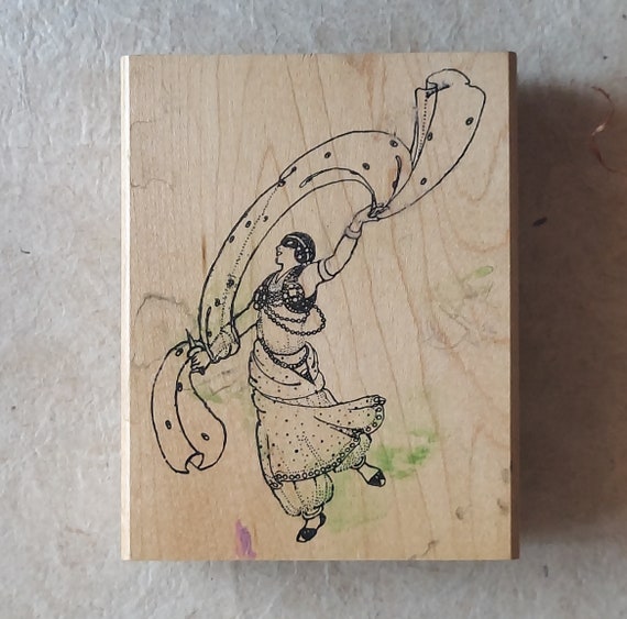 Dancing Gypsy Red Rubber Stamp - Etsy