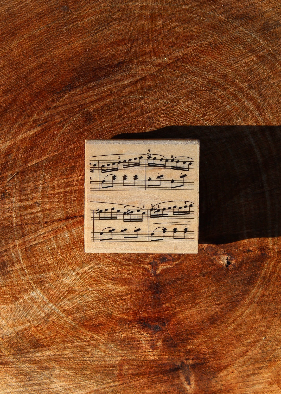 Music Notes Red Rubber Stamp - Etsy