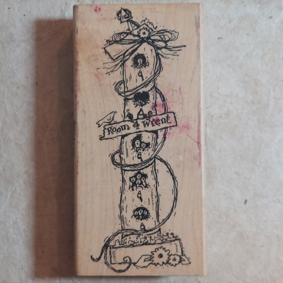 Vintage room for Rent Tree Trunk Rubber Stamp for Scrapbook Journaling ...