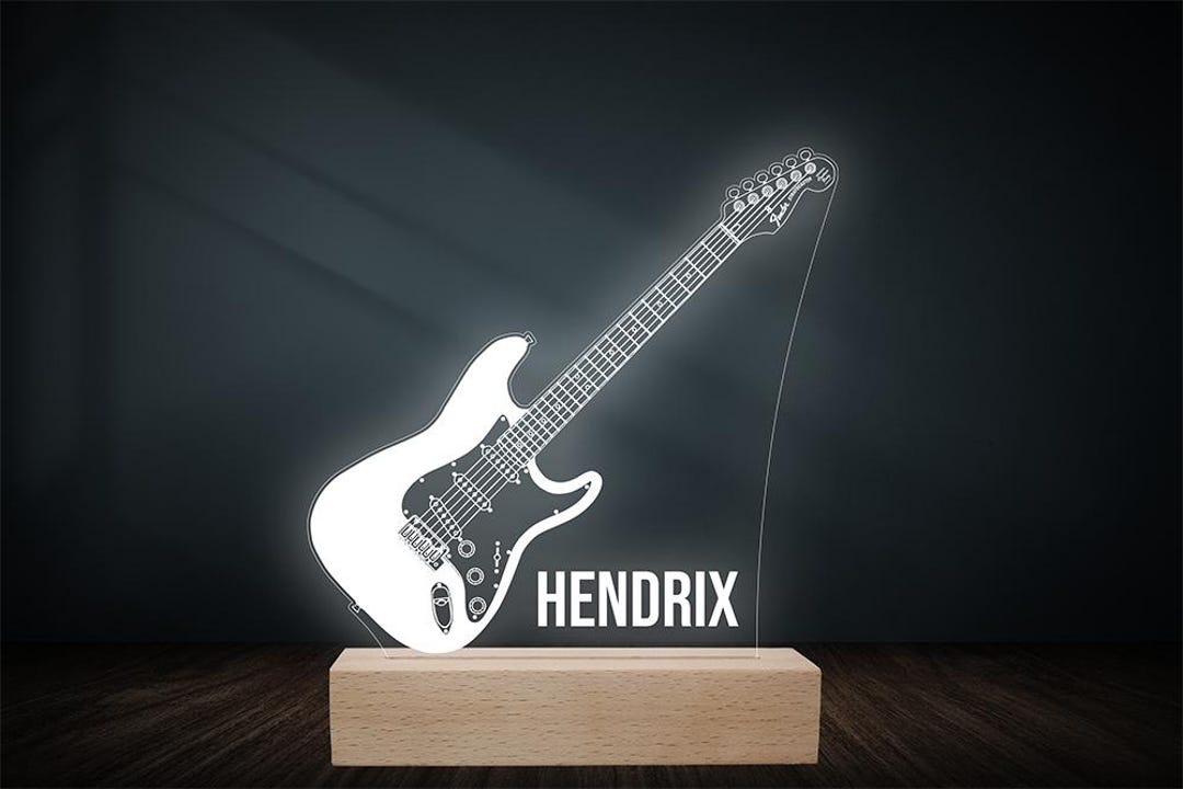 Personalized Fender Stratocaster RGB LED Guitar Lamp Unique Rock ...