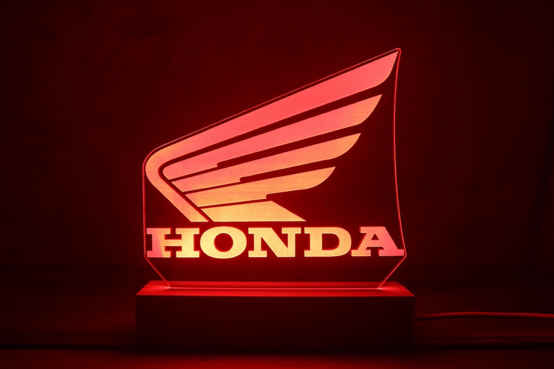 Honda 7-color RGB LED Lamp Honda Gift Motorcycle Garage Decoration ...