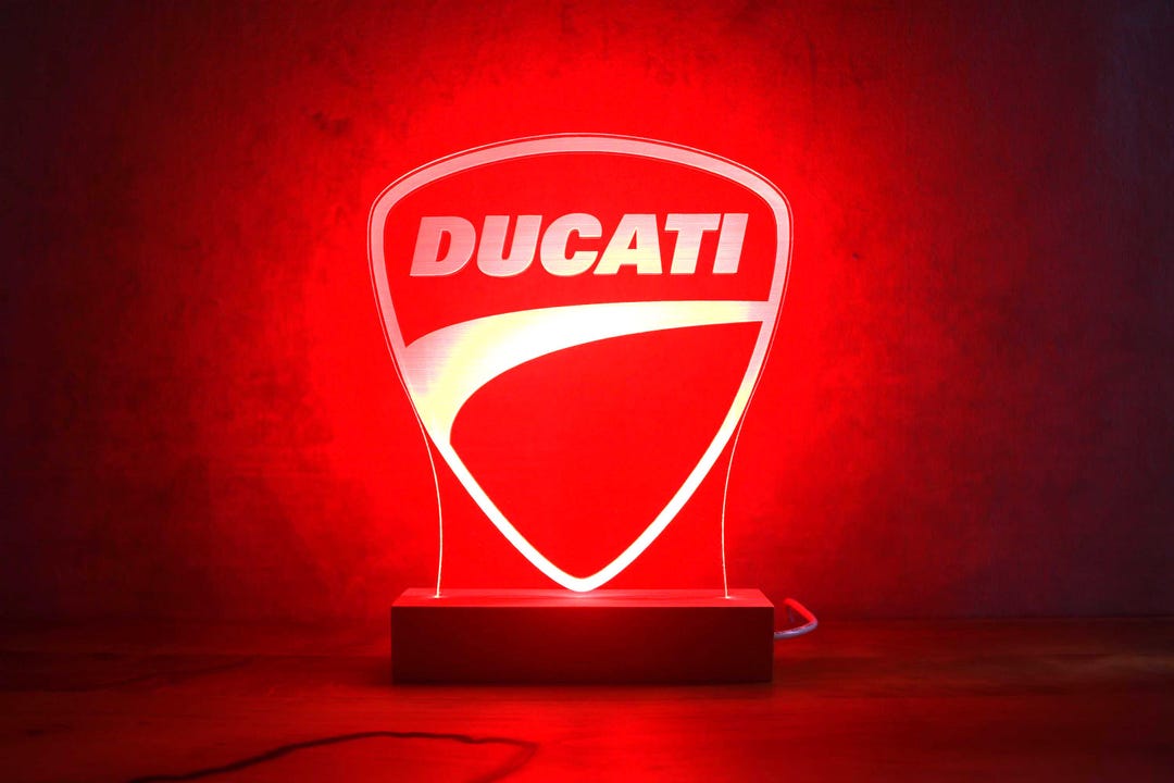 Ducati - RGB 7-color LED Lamp - Ducati Gift - Motorcycle Garage ...