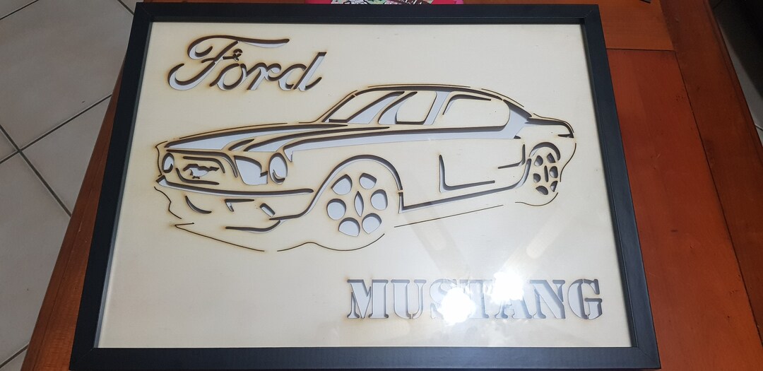 FORD MUSTANG DXF File Dxf/png/ai/ Svg for Laser Cutting Cnc Plasma ...