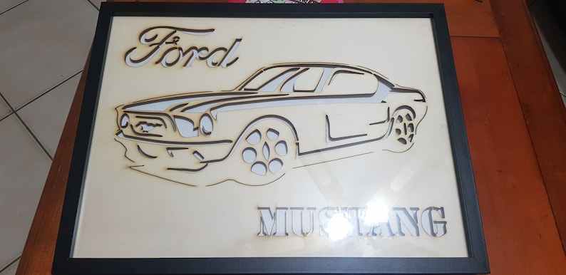 FORD MUSTANG DXF File - Dxf/png/ai/svg for Laser Cutting - Cnc - Plasma ...