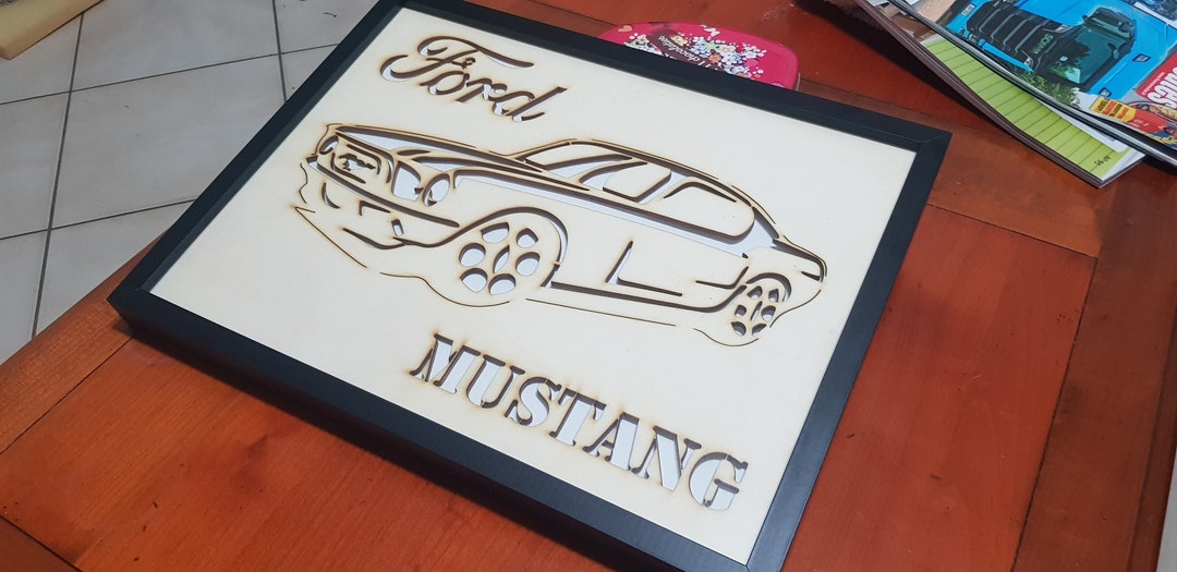 FORD MUSTANG DXF File - Dxf/png/ai/svg for Laser Cutting - Cnc - Plasma ...