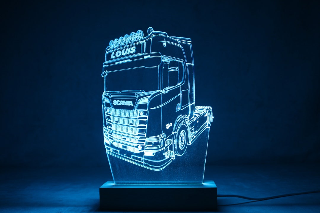Personalized SCANIA V8 Truck Desk Lamp SCANIA Accessory Truck Light ...