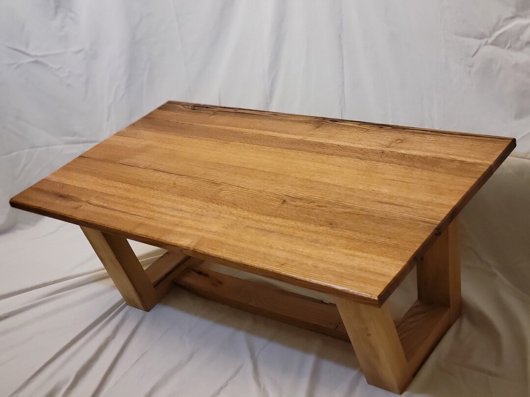 Handmade Red Oak Coffee Table - Etsy