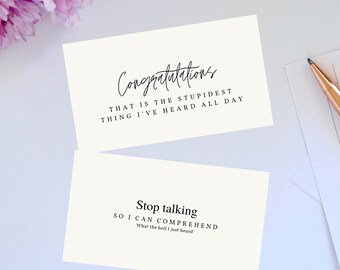 Shut up Card | Etsy