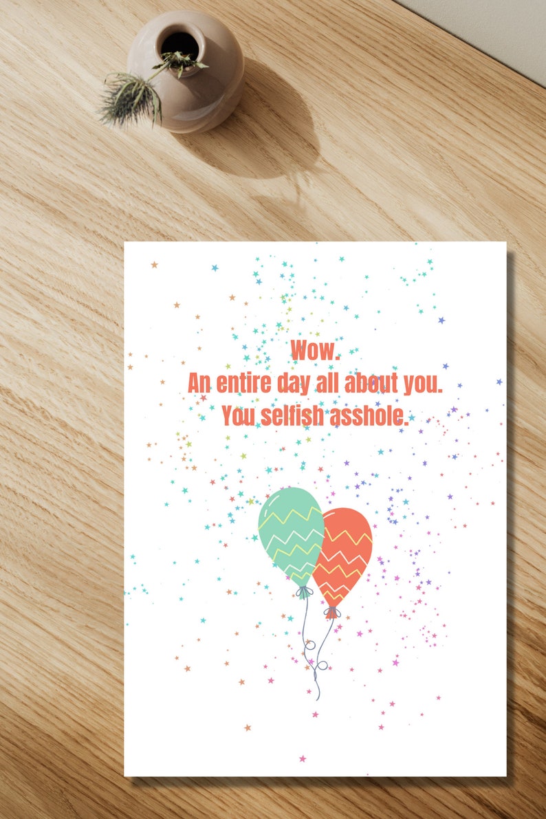 Funny Inappropriate Birthday Card, Rude Bday Gift (PDF Pattern) - Etsy
