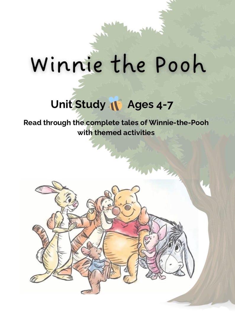 Chapter 1 Winnie the Pooh Unit Study - Etsy