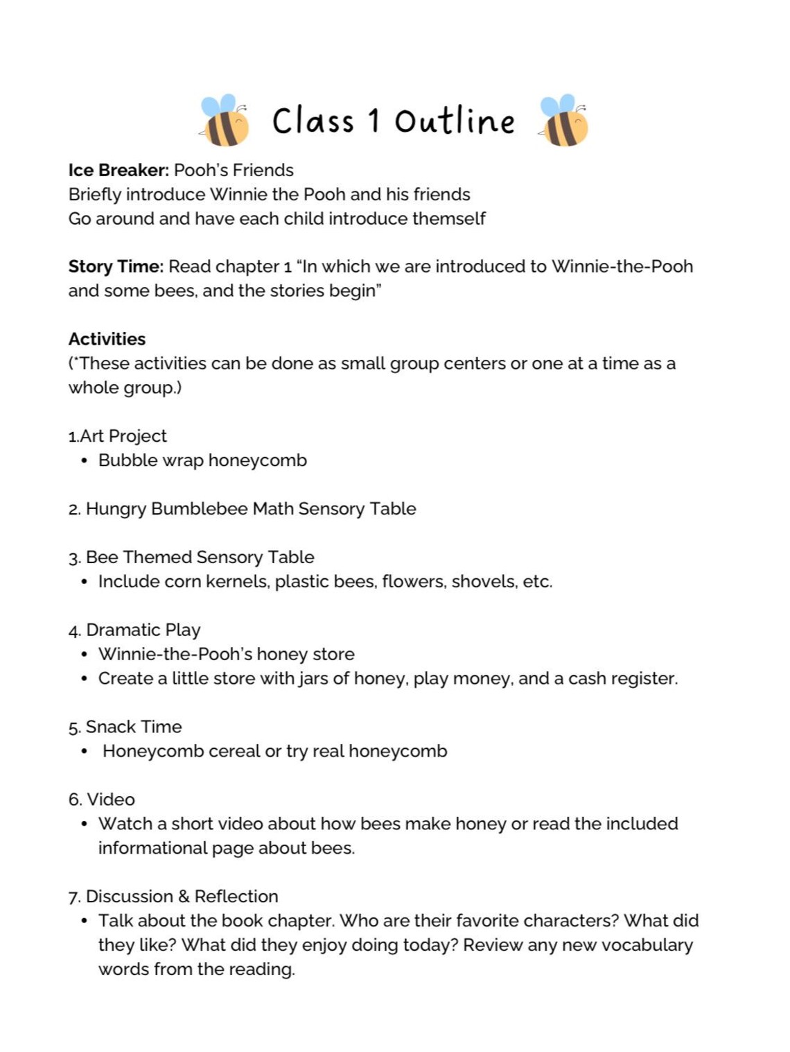 Chapter 1 Winnie the Pooh Unit Study - Etsy