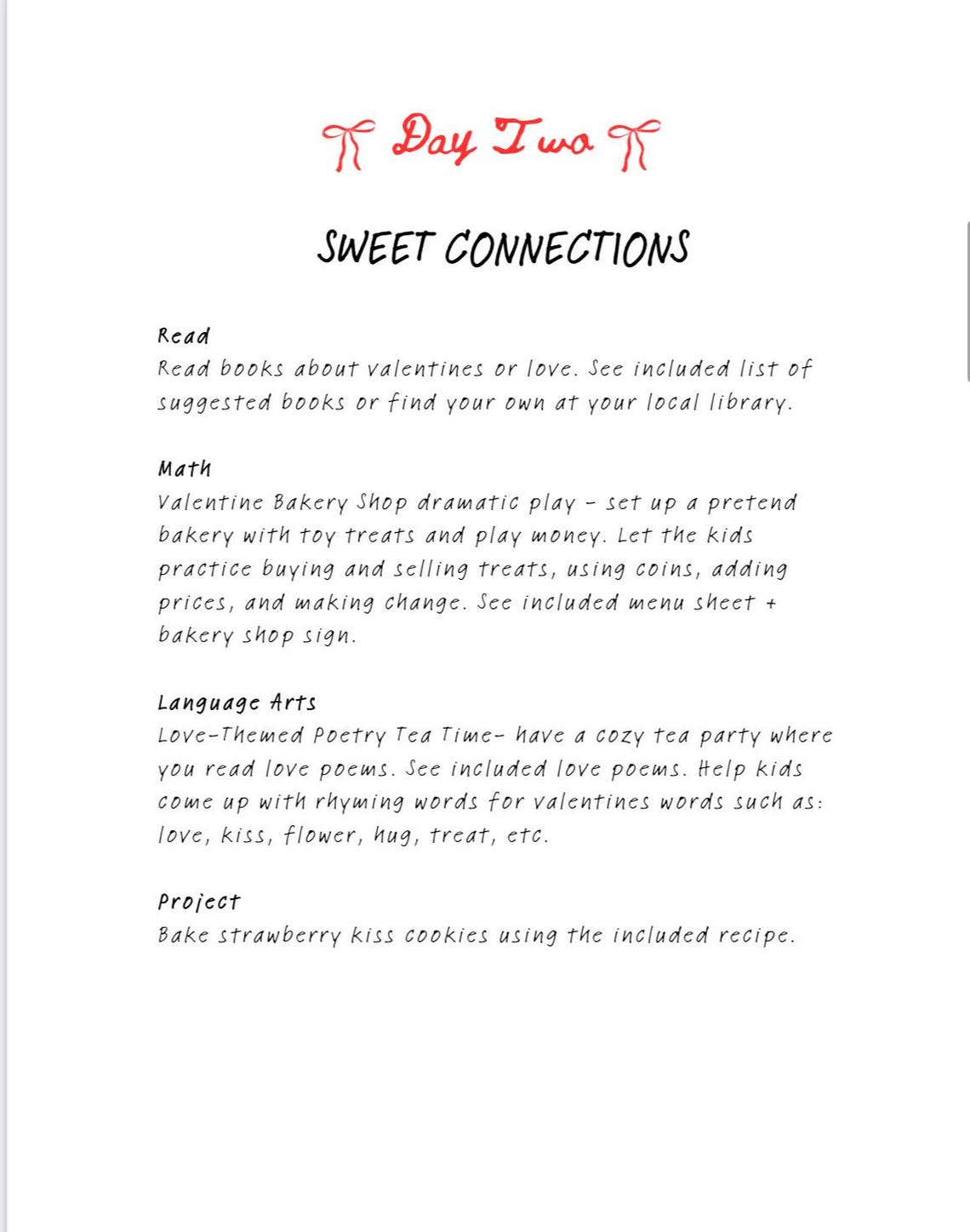 Valentine Unit Study (preschool-2nd Grade) - Etsy