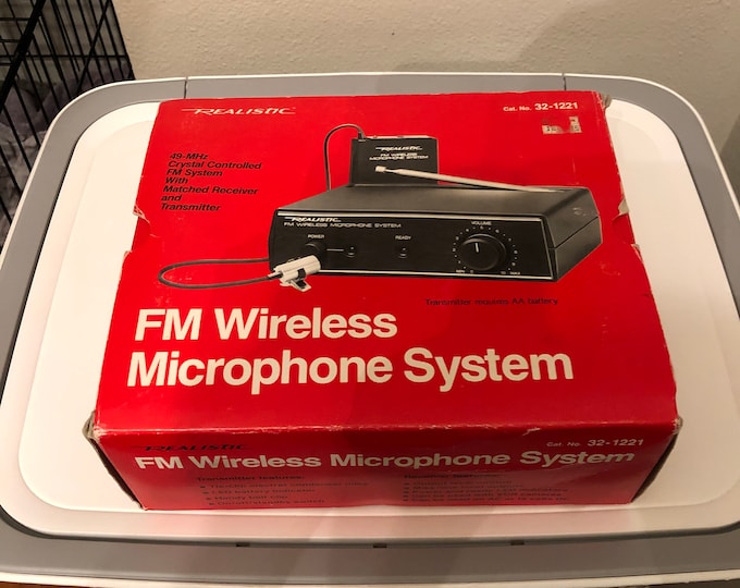 Realistic FM Wireless Microphone System 32-1221 - Etsy