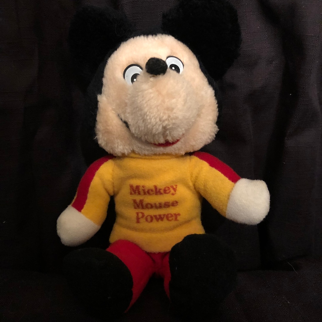 Vintage Knickerbocker Mickey Mouse Power Plush - Etsy
