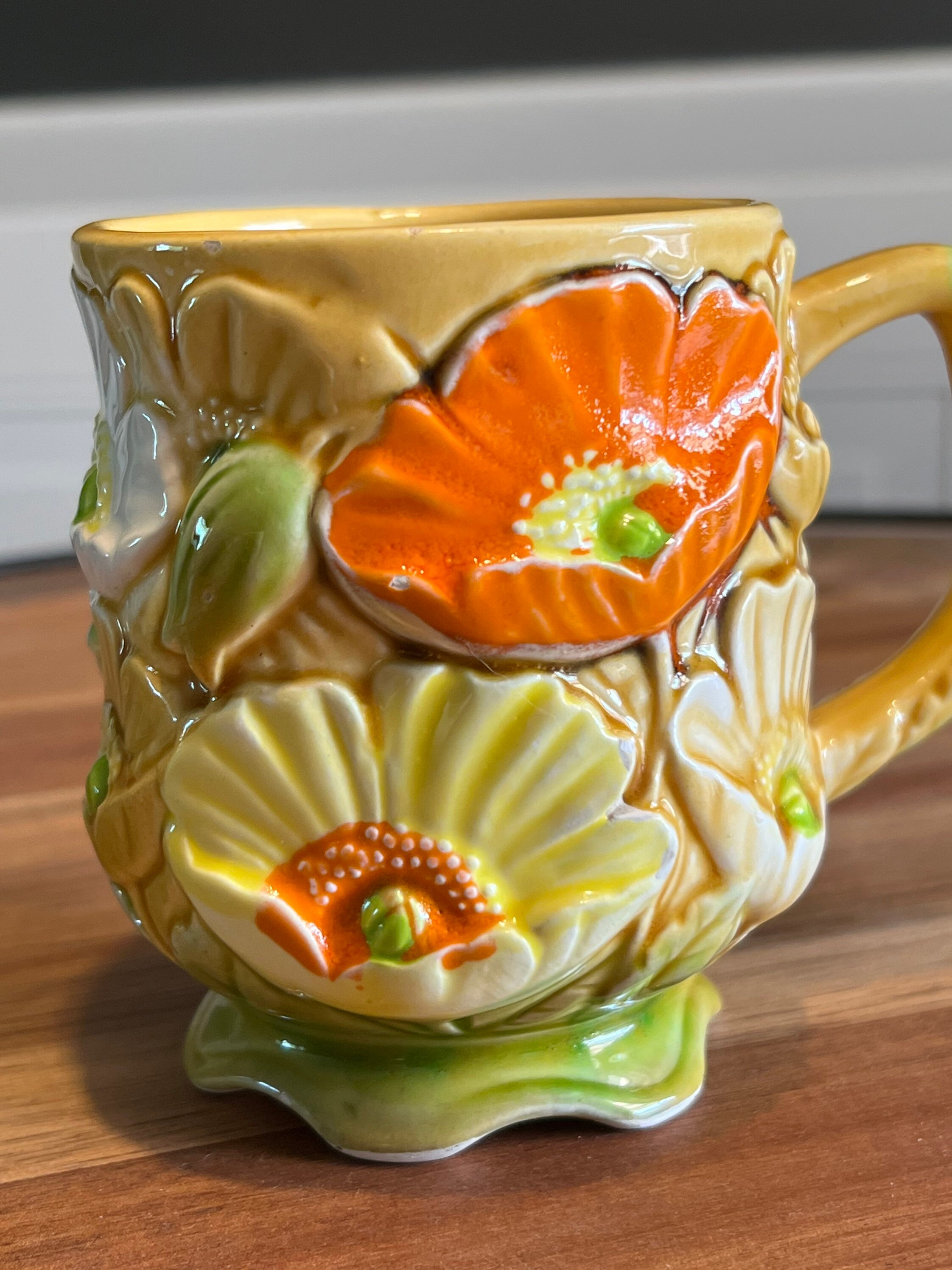 Fred Roberts Co Japan Floral Poppy Mugs - Etsy