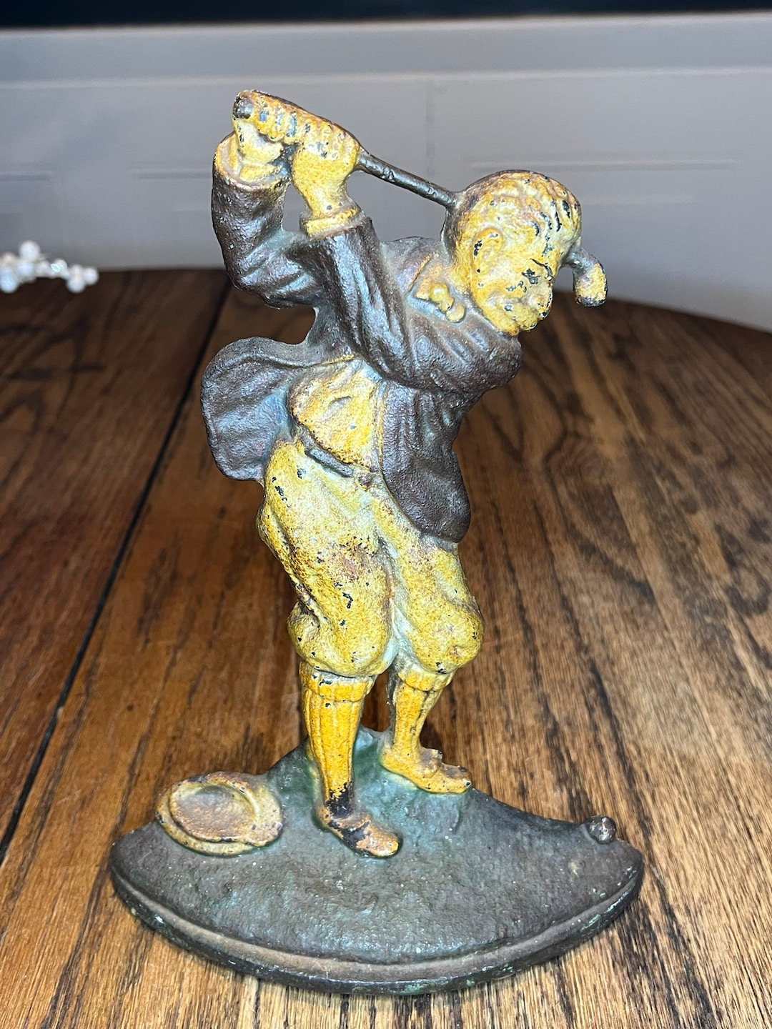 John Wright USA Cast Iron Golfer Door Stop - Etsy