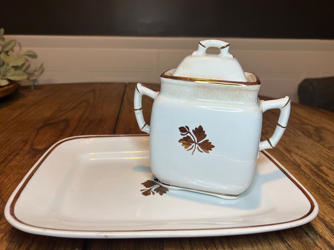Antique Alfred Meakin Tea Leaf Royal Ironstone Set - Etsy