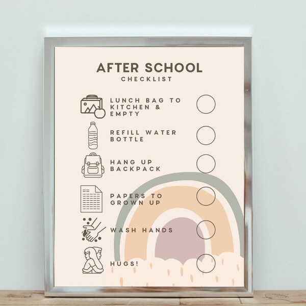 After School Checklist - Etsy