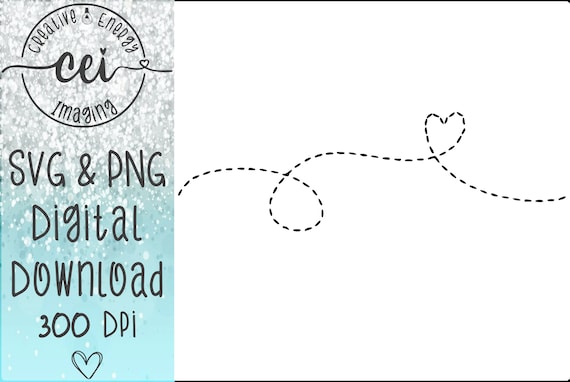 Heart Bee Trail Svg Png Dotted Heart Trail Svg Png Heart - Etsy