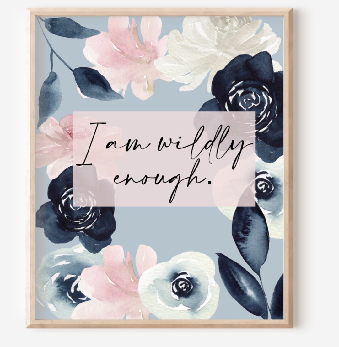 Affirmations for Kids Floral Affirmations Print I Am Wildly - Etsy