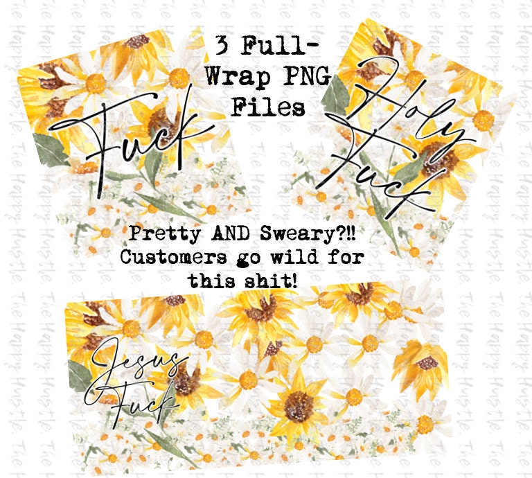Funny Design With Swears, Curse Word Floral Png, Sarcastic Rude ...