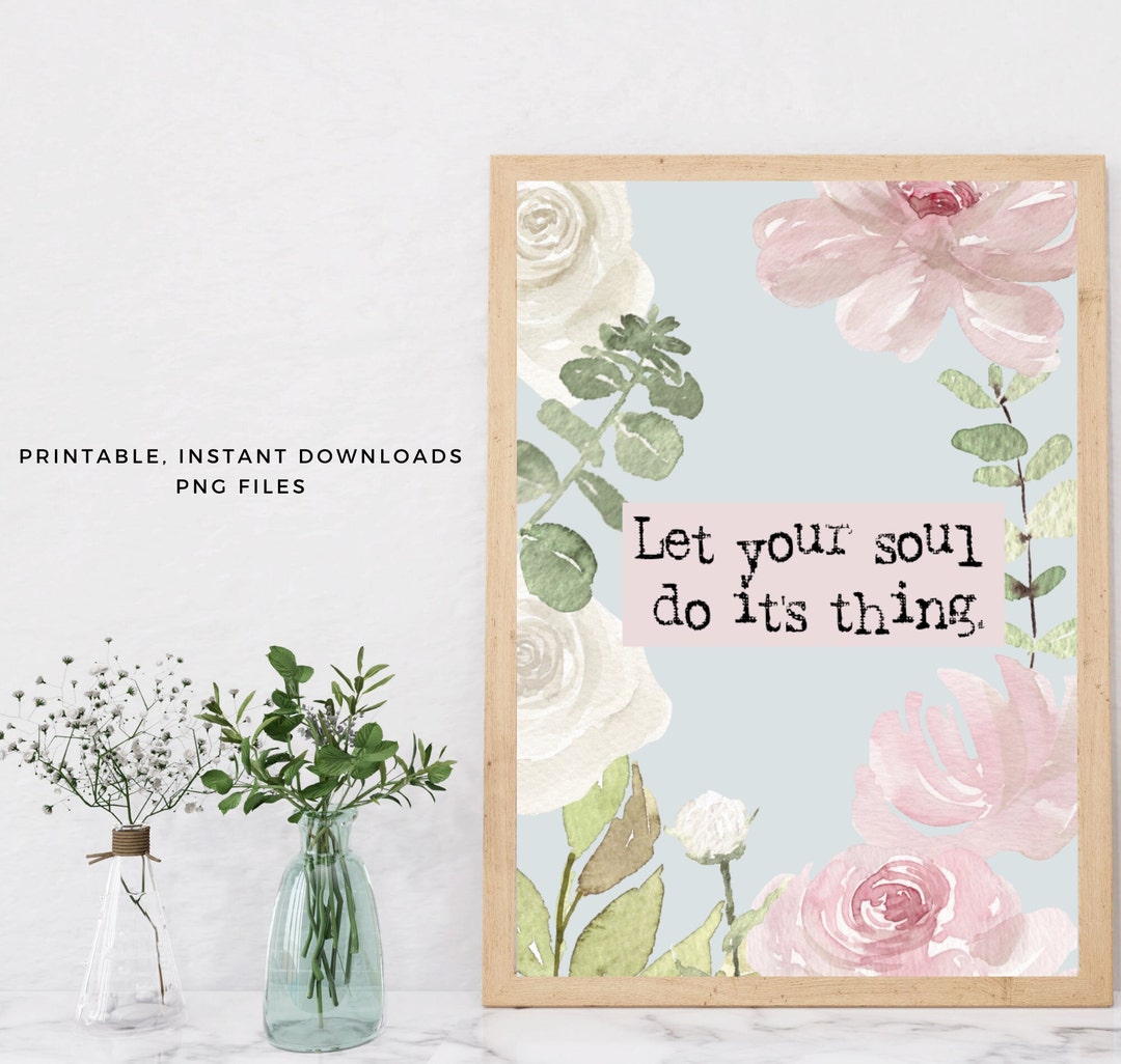 Printable Wall Decor, Floral Sublimation PNG Files, Beautiful Wall ...