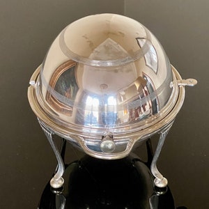 Victorian Silver Plate Domes Revolving Lid Food Serving Dish Cloche ...